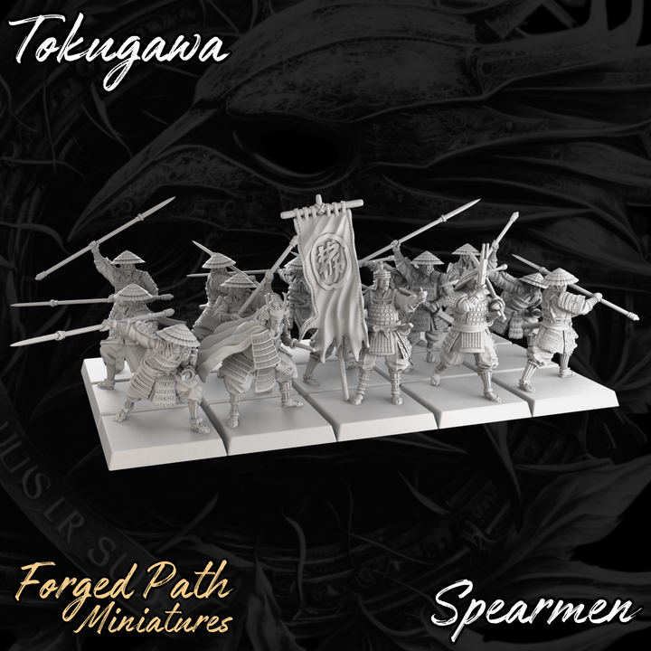 3D Printable Samurai Spearmen & Command Unit – 8 Japanese Samurai ...