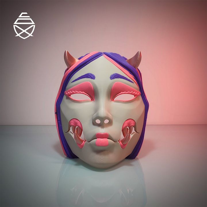 3D Printable Kuchisake Mask by PipeCox