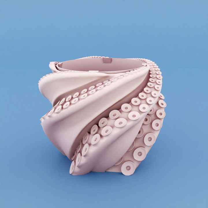 3D Printable Octopus Plant Pot STL 3D Printer file, no supports ...