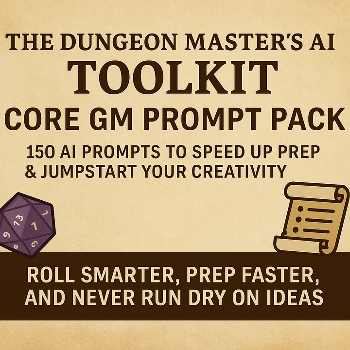 3D Printable The Dungeon Master’s AI Toolkit: Core GM Prompt Pack (150 ...