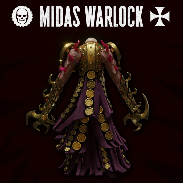3D Printable Trench Midas Warlock by Traktor Miniatures