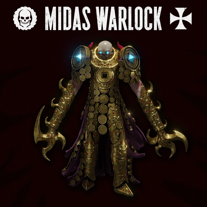 3D Printable Trench Midas Warlock by Traktor Miniatures