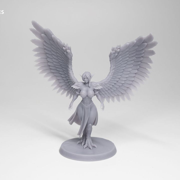 3D Printable Fantasy Harpy - Pose 2 by PSMiniatures
