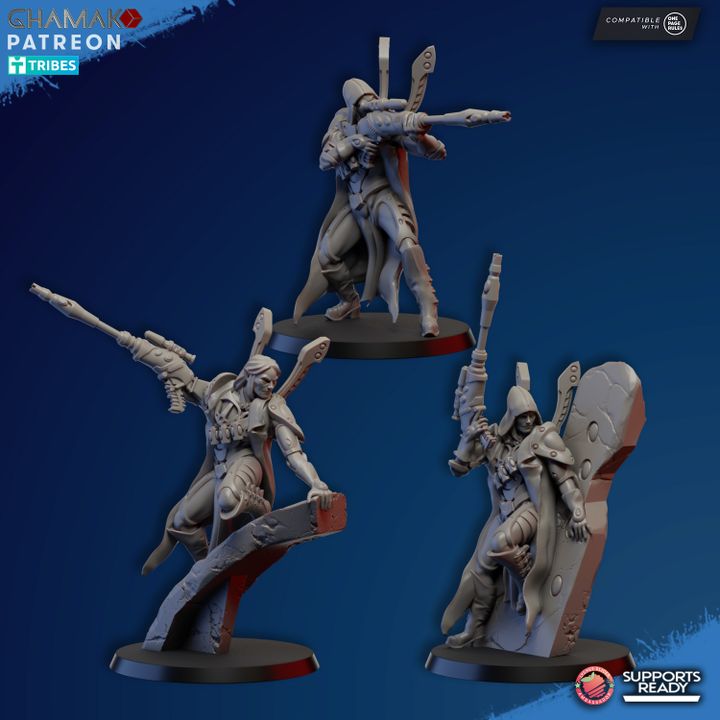 3D Printable Amish Space Elf Scouts by Ghamak