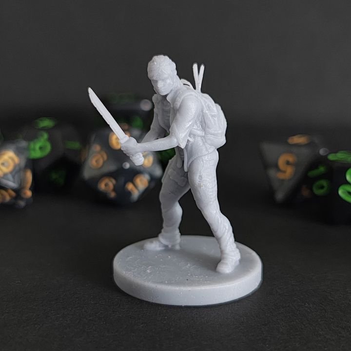 3D Printable post apocalypse survivor with knife and backpack TLOU THE ...