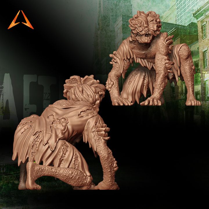 3D Printable Infected man lowered fungus MONSTER ZOMBIE CLICKER DND by ...