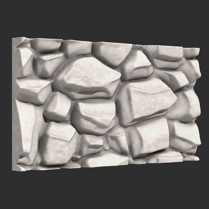 3D Printable Stone Wall 052 by 1xMerch