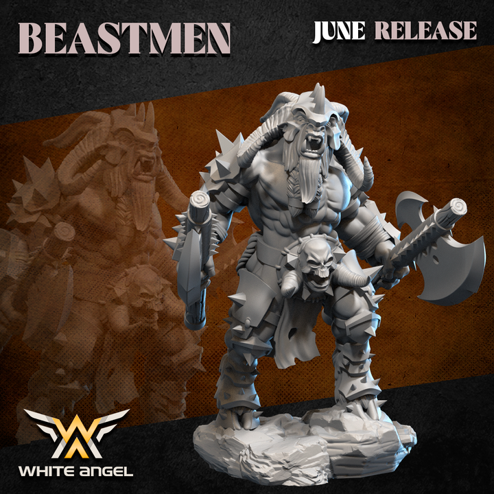 3D Printable BEAST COMMANDER - BEASTMEN (JUNE 2025 RELEASE) by WHITE ...