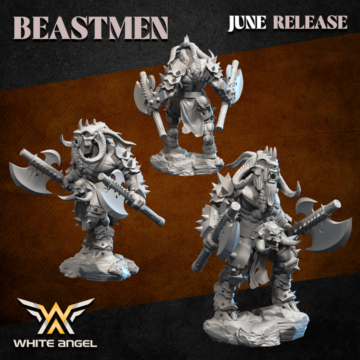 3D Printable BEAST COMMANDER - BEASTMEN (JUNE 2025 RELEASE) by WHITE ...
