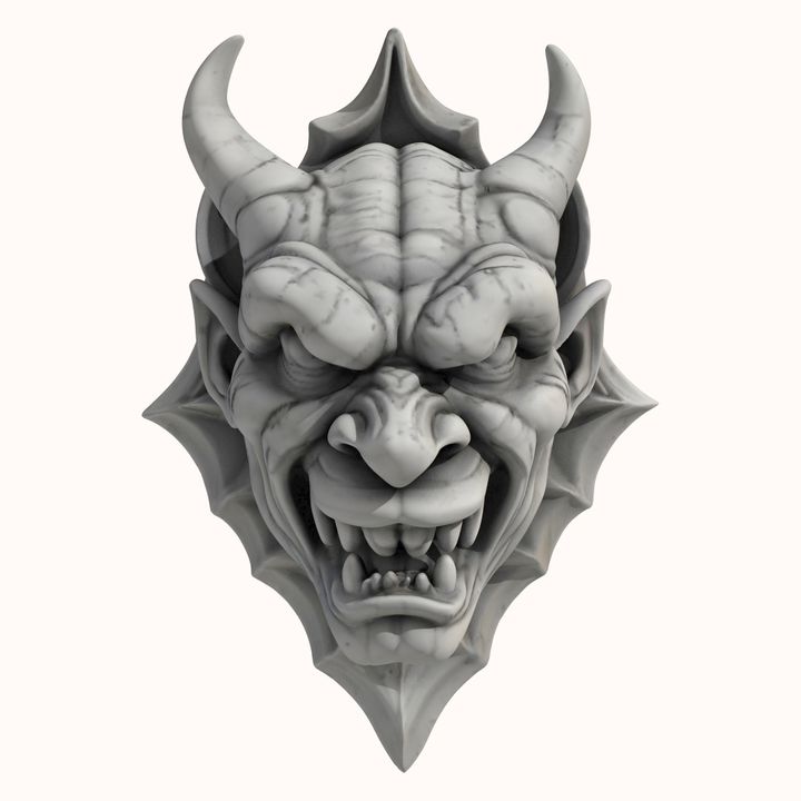 3D Printable Gargoyle Head by 1xMerch