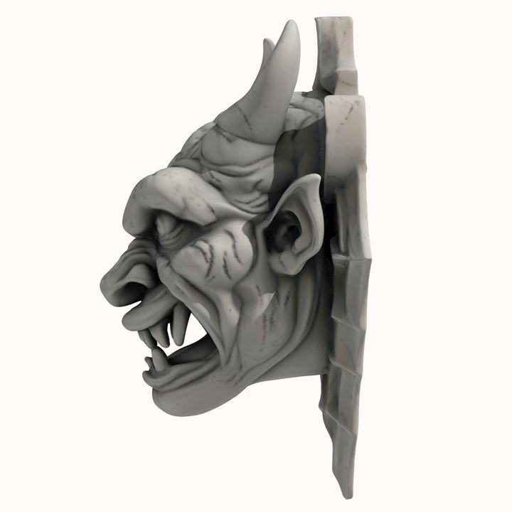 3D Printable Gargoyle Head by 1xMerch