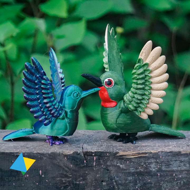 3D Printable Print in Place Flexy Humming bird by Craftwin