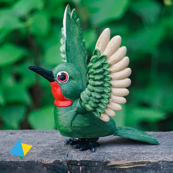 3D Printable Print in Place Flexy Humming bird by Craftwin