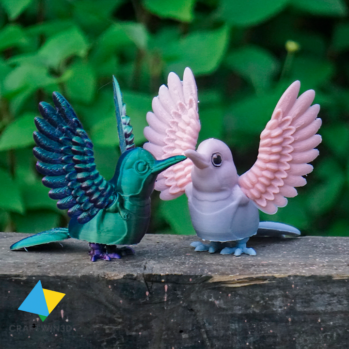 3D Printable Print in Place Flexy Humming bird by Craftwin