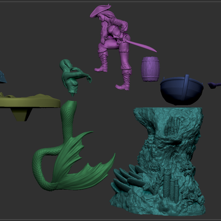 3D Printable Rewards #56 | Marlowe & Nerissa by Bella Nacht Minis