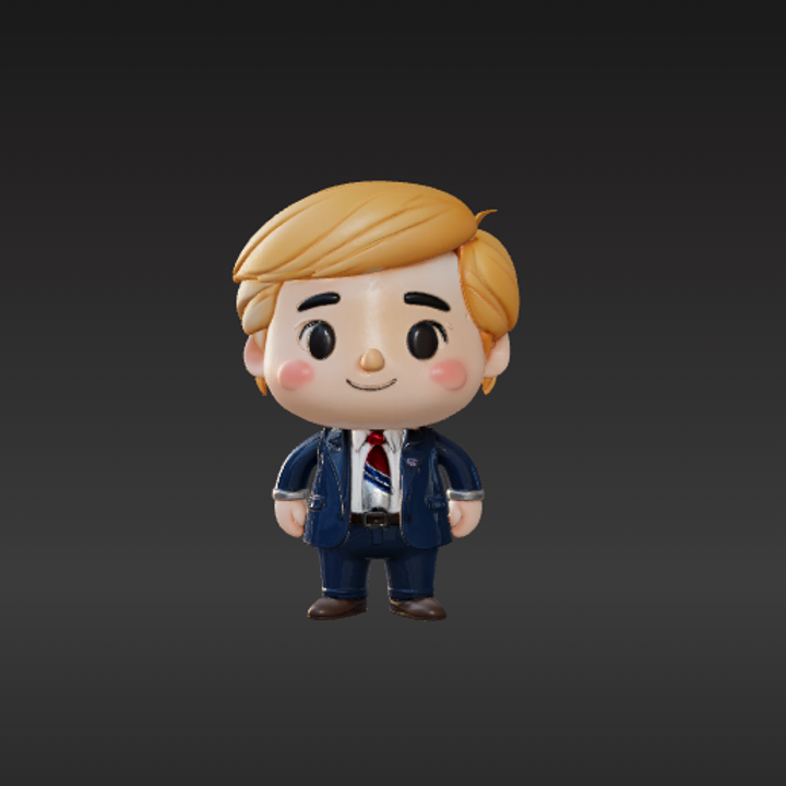 3D Printable Donald Jr (Print-in-Place) by Alexander Zitvesh