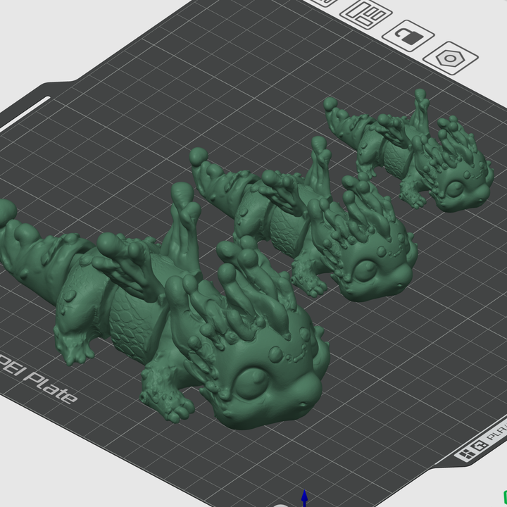 3D Printable Baby Acid Dragon - Articulated - 3D print STL and 3MF file ...
