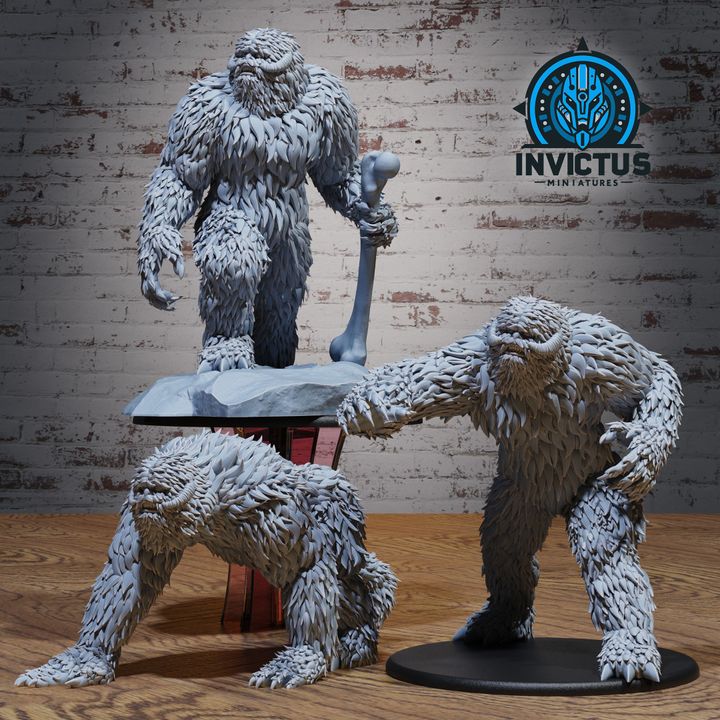 3D Printable Space Yetti Set / Cosmic Ape / Bigfoot Monster / Galactic ...
