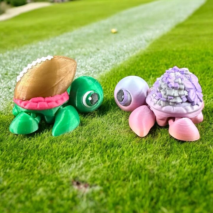 3D Printable Sports Baby Turtles - Pack 2 Football and Cheer by Rebel ...