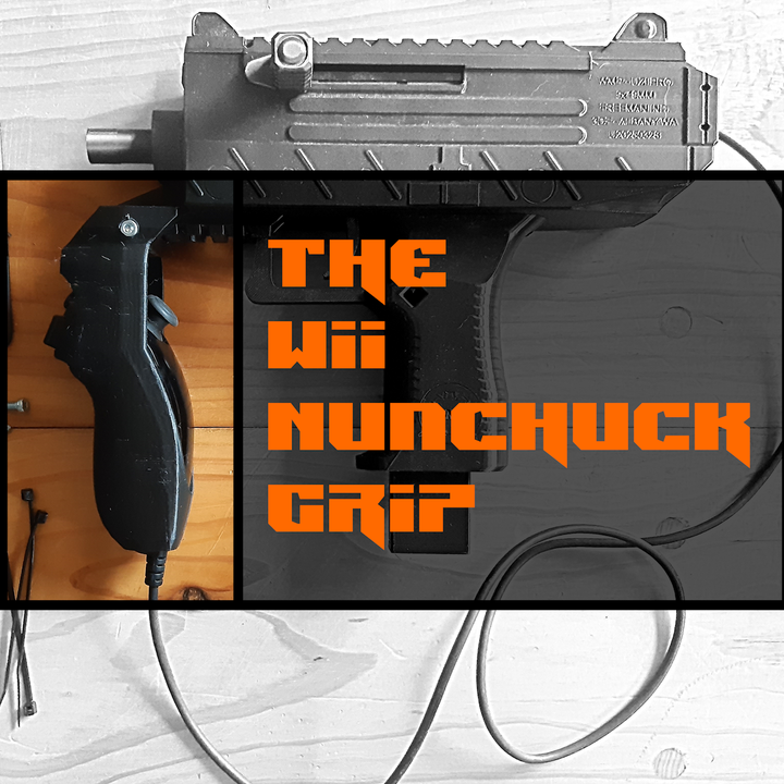 3D Printable Wii Nunchuck Grip & Extras by Adam Freeman