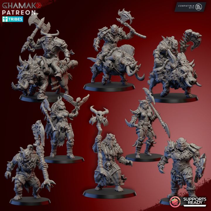 3D Printable Orc Tribe by Ghamak