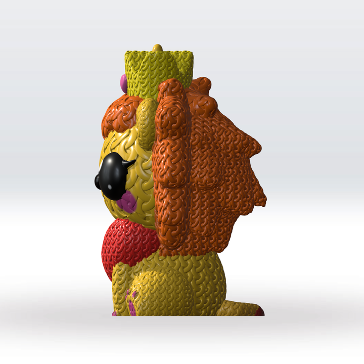 3D Printable Knitted Lion 3D Model STL file Cute Knitted Character by ...