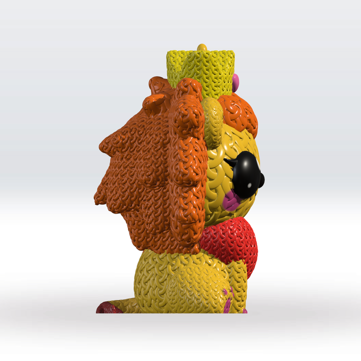 3D Printable Knitted Lion 3D Model STL file Cute Knitted Character by ...