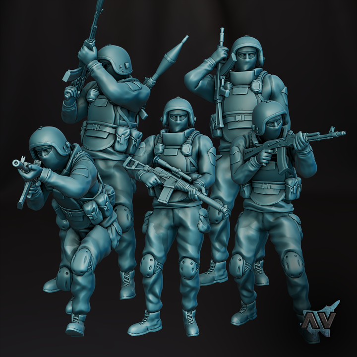 3D Printable Russian Modern Infantry Pack 1 by AV Military
