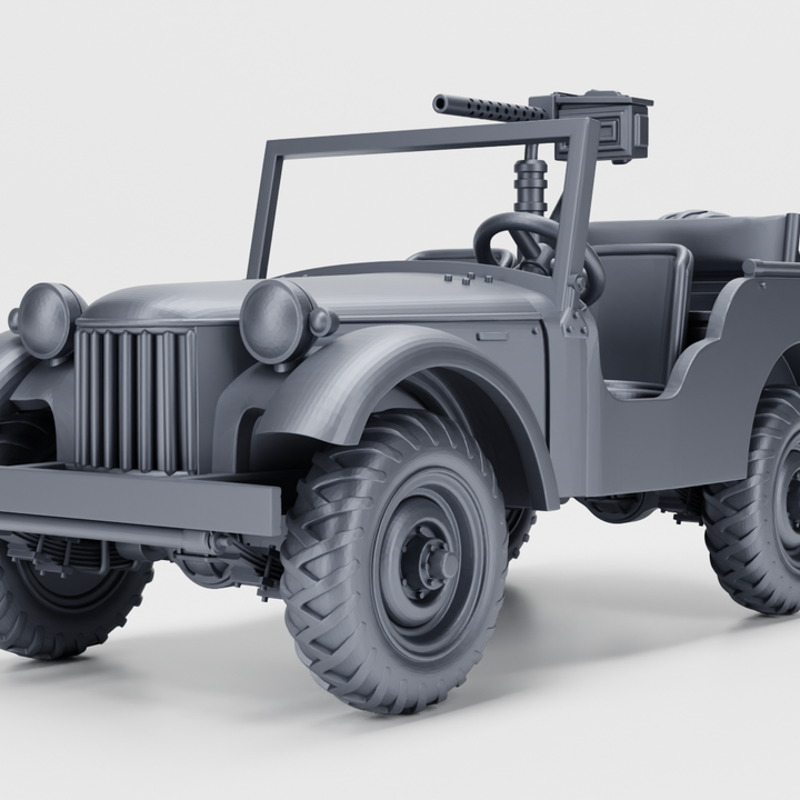3D Printable Bantam Blitz Buggy (Ford GP) (KNIL+US, WW2) by Wargame3d