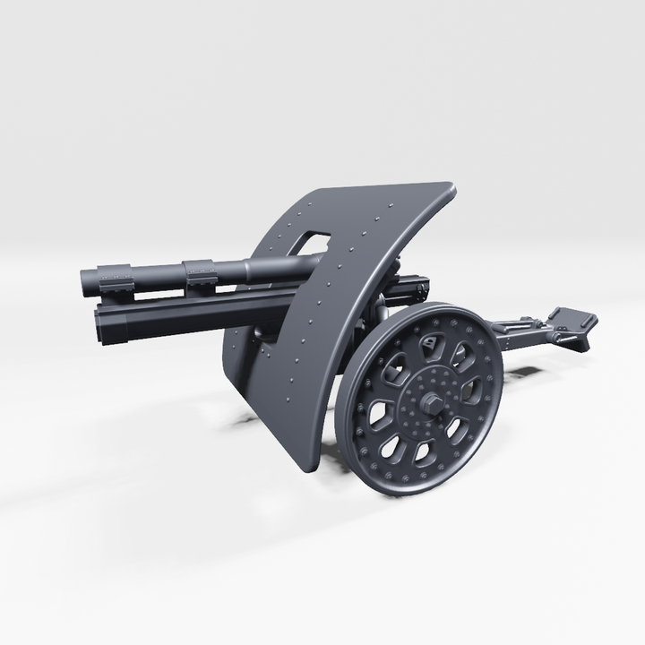 3D Printable Bofors 105mm Howitzer Model 1924 (KNIL, Sweden ...