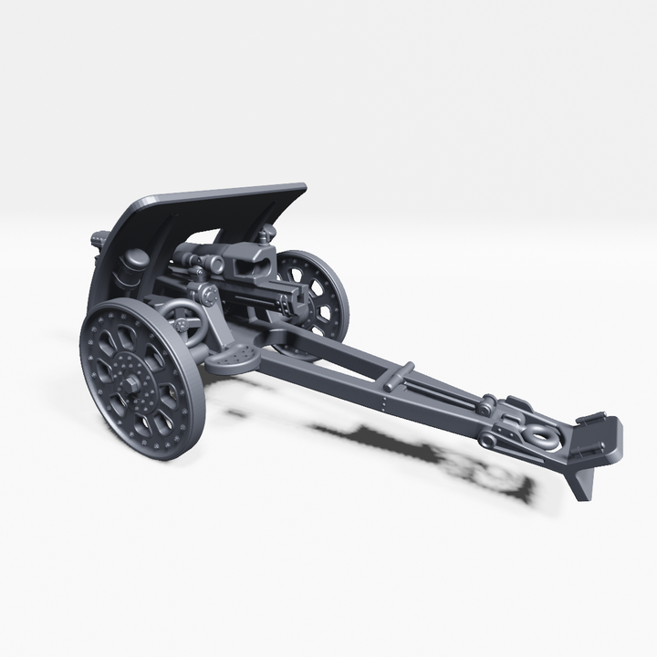 3D Printable Bofors 105mm Howitzer Model 1924 (KNIL, Sweden ...