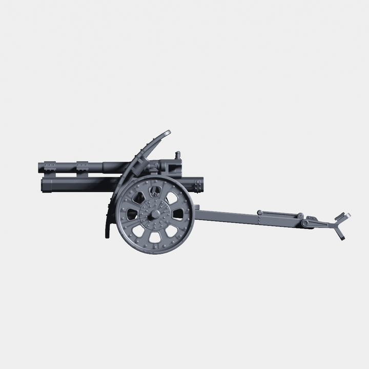 3D Printable Bofors 105mm Howitzer Model 1924 (KNIL, Sweden ...