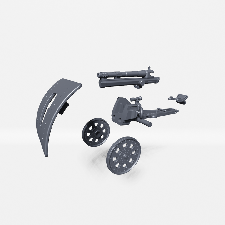 3D Printable Bofors 105mm Howitzer Model 1924 (KNIL, Sweden ...