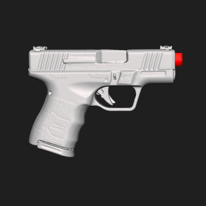 3D Printable Sarsılmaz Sar9C Prop Real Size Scan 3D Gun Mold by 3dArmoryLab