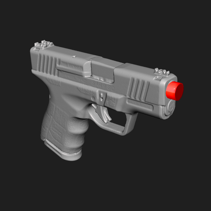 3D Printable Sarsılmaz Sar9C Prop Real Size Scan 3D Gun Mold by 3dArmoryLab