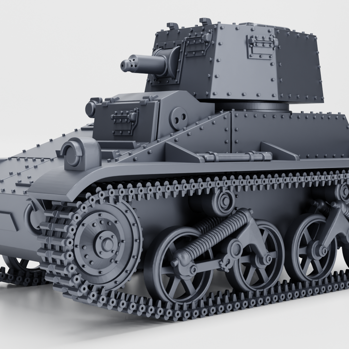 3D Printable Vickers Light Tank Dutchman (M1936 Dutchman) (KNIL+UK ...