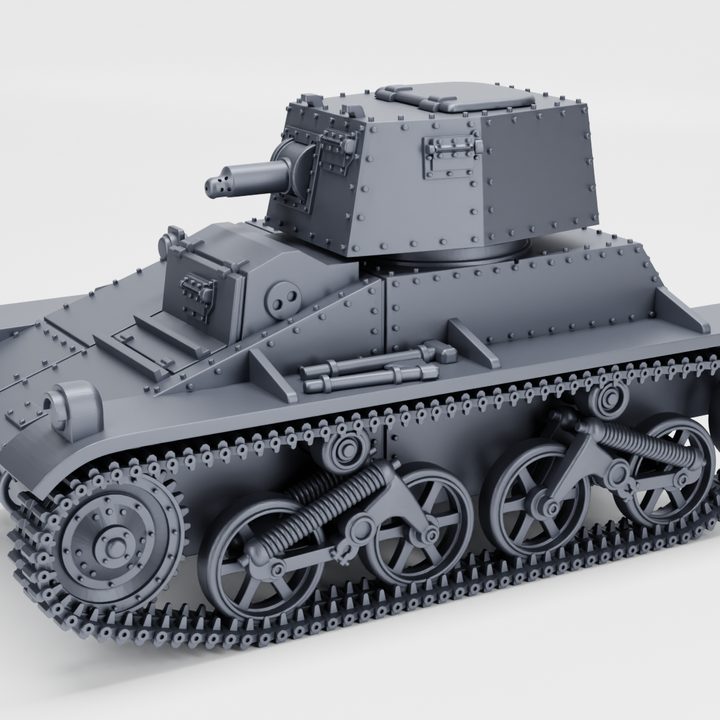3D Printable Vickers Light Tank Dutchman (M1936 Dutchman) (KNIL+UK ...