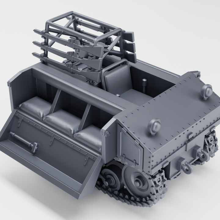3D Printable Vickers Utility Tractor VLC (Dutch version, KNIL, Interwar ...