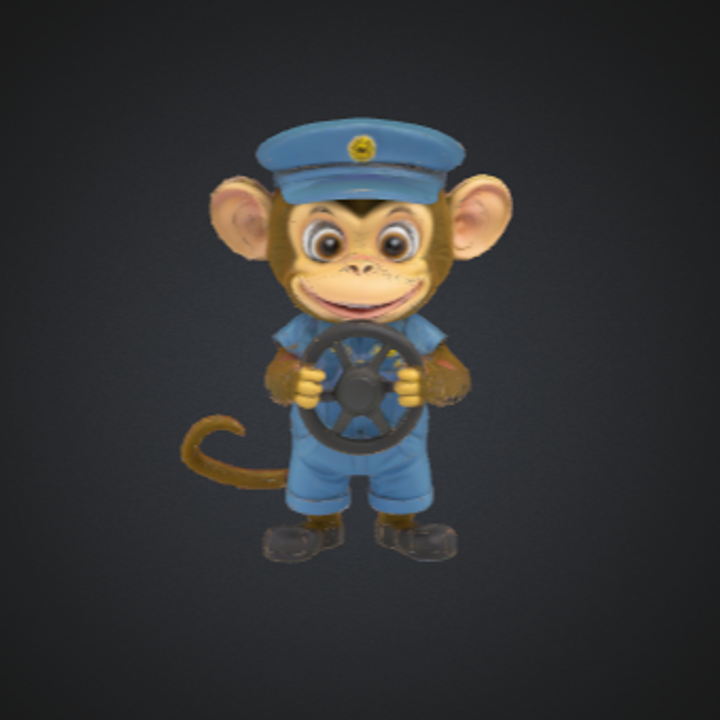3D Printable Bus Driver Monkey (Print-in-Place) by Alexander Zitvesh