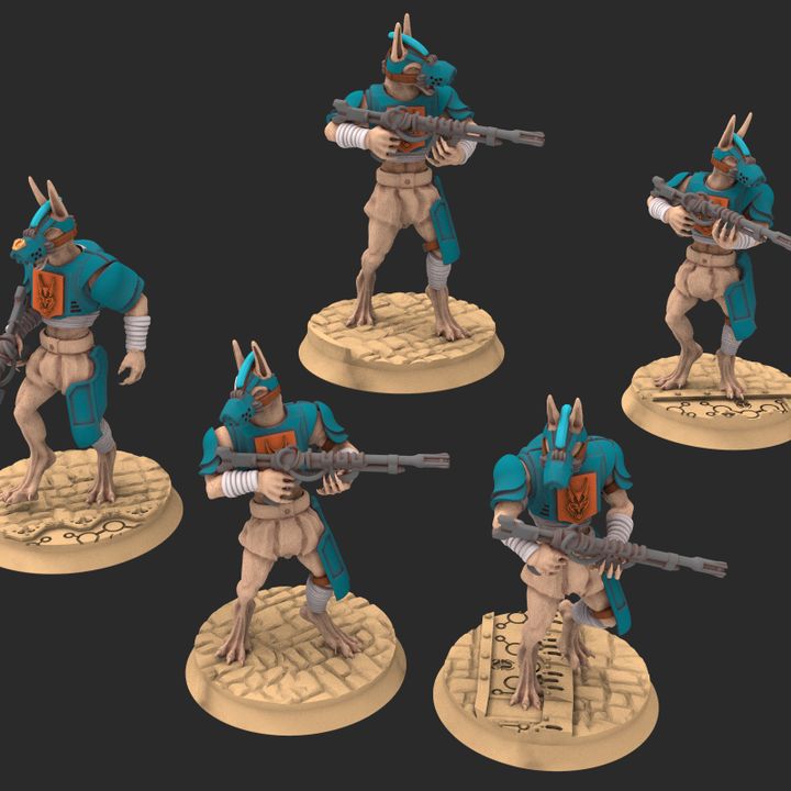 3D Printable Ta-Khefet – Geb | Laser Rifles – Modular Greanan Infantry ...