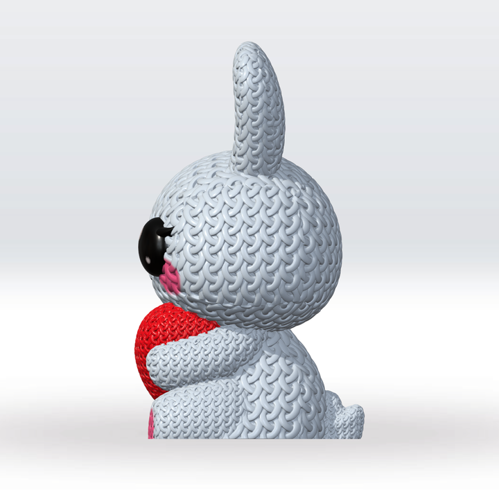 3D Printable Knitted Bunny 3D Model STL file Cute Knitted Character by ...