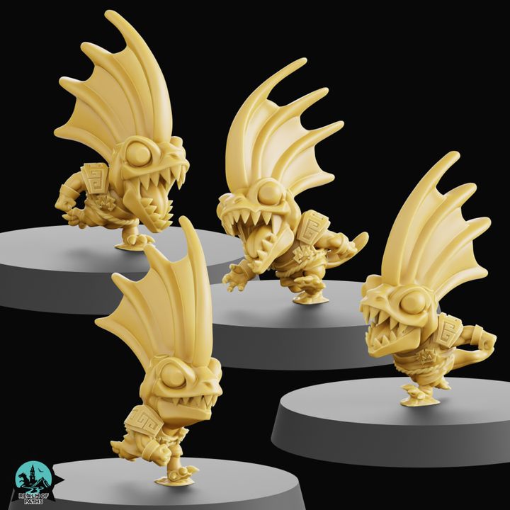 3D Printable TEAM #3 - LIZARD PUNCH - LIZARD TEAM - Fantasy Football by ...