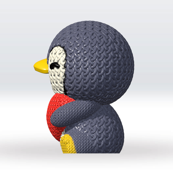 3D Printable Knitted Penguin 3D Model STL file Cute Knitted Character ...