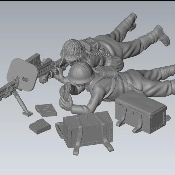 3D Printable 28 mm Japan SNLF AT RIFLE TEAM by Studio Grozny