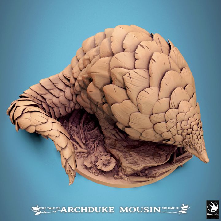 3D Printable Pangolin by Rescale Miniatures