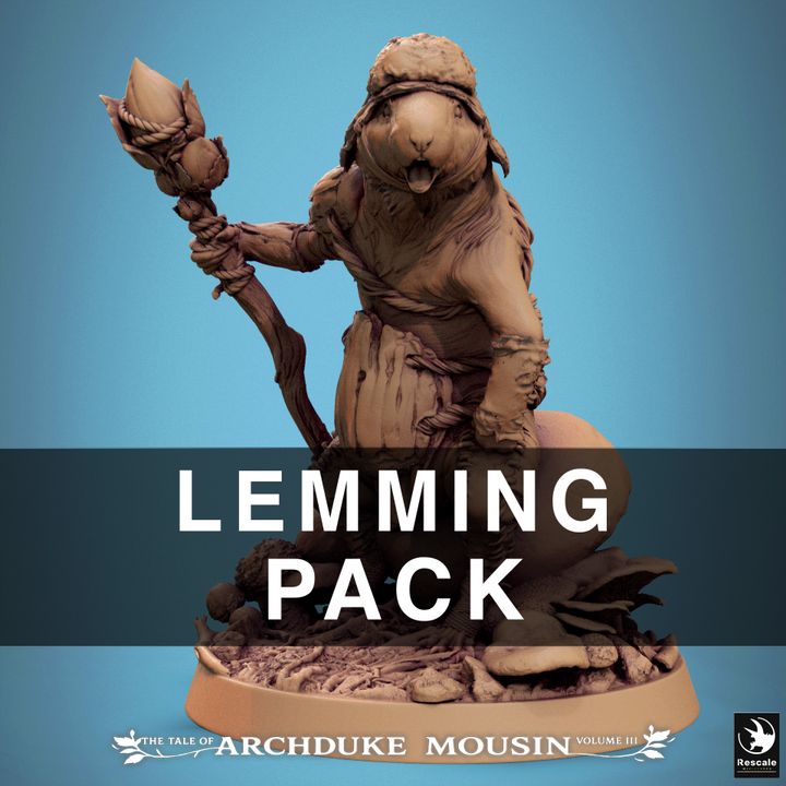 3D Printable Pack Lemming by Rescale Miniatures