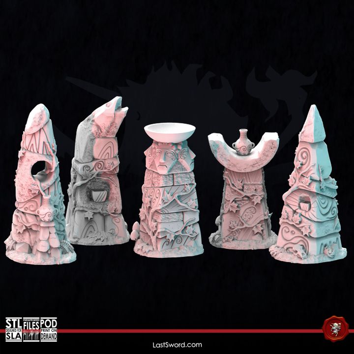 3D Printable Monoliths by LastSword Miniatures