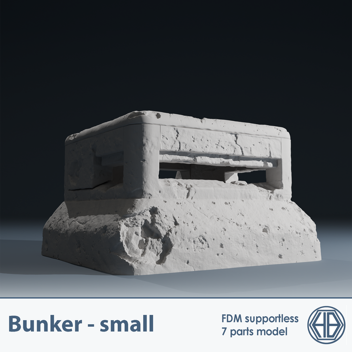 3D Printable Bunker small by HexBrick