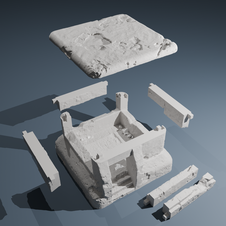 3D Printable Bunker small by HexBrick