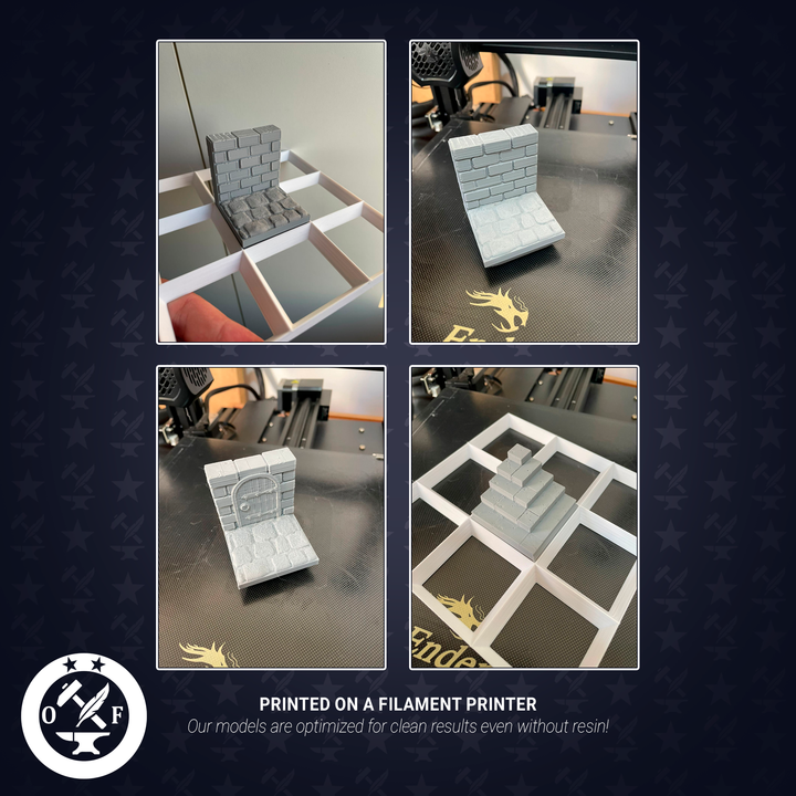 3D Printable Ultimate Modular Dungeon - Starter Pack by Opus Forge Studios